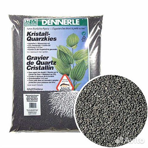 Грунт 30 килограмм Dennerle kristall-quarz черный